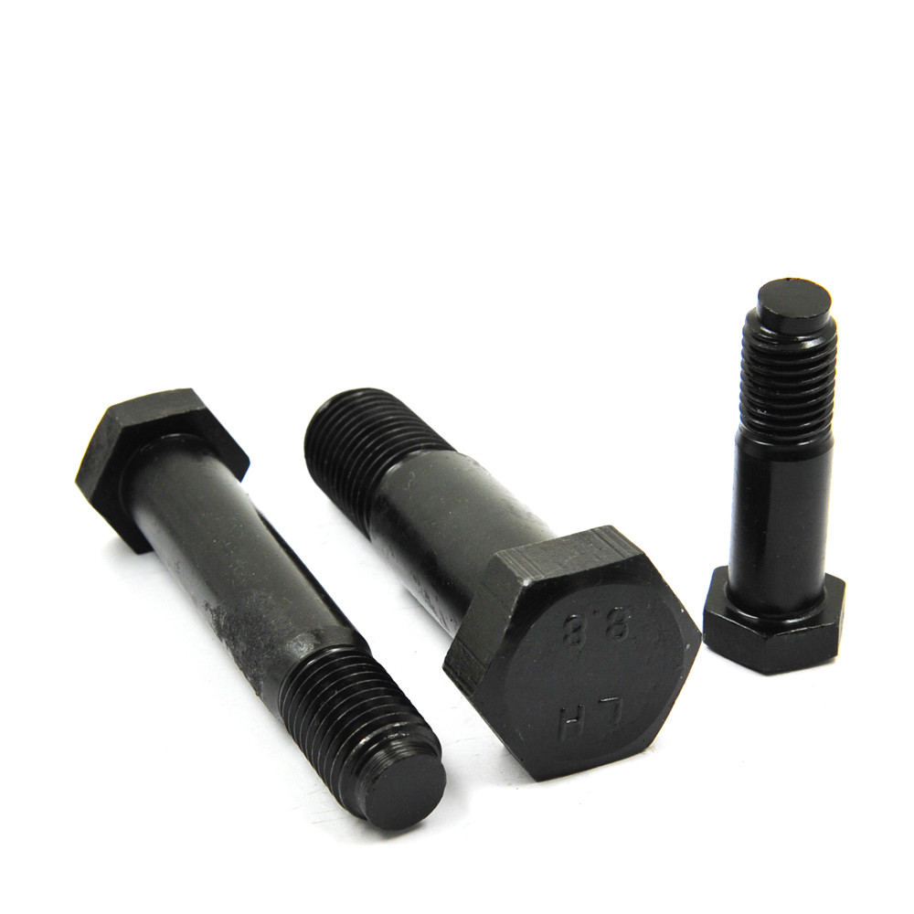 Grade 4.8 Black Partial Thread Hex Head Bolts ISO 4014
