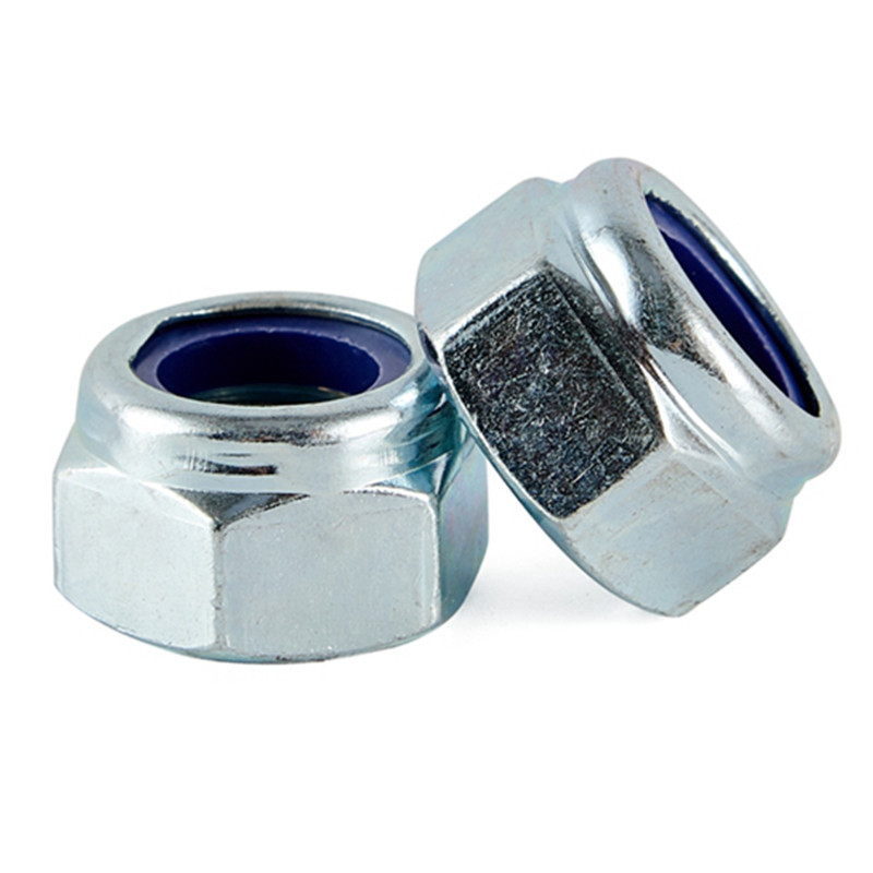 M6 Zinc Plated Grade 8 Nylon Lock Nuts SAE J995 Gr.5