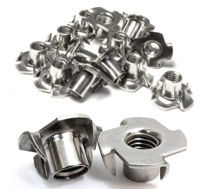 Stainless Steel 304 A2-70 SUS 304 Pronged Tee Nuts 7/16 Inch